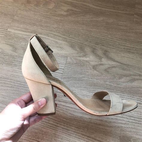 Schutz Enida Nude Block Heels Detail Enida Nude Depop