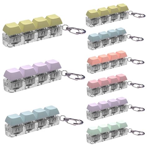 TOFOTL Keyboard Fidget Toys For Adults Keyboard Clicker With LED Light Keychain Fidget Sensory