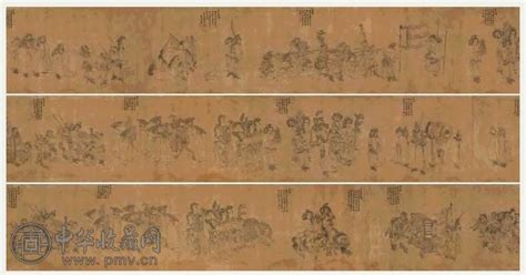 柯九思 朝供图 手卷 水墨绢本 收藏资讯艺术家书画家书画名人书法家 中华收藏网