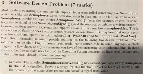 Solved 3 Software Design Problem 7 Marks Most Modern