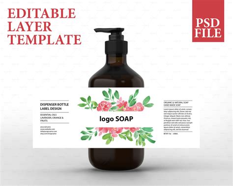 Cosmetic Label Design Template