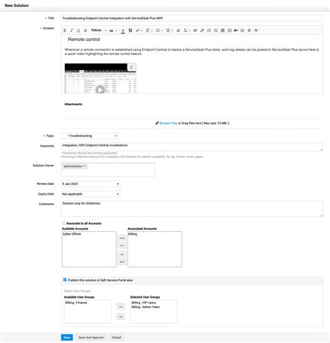 How To Add A New Solution In Servicedesk Plus Msp