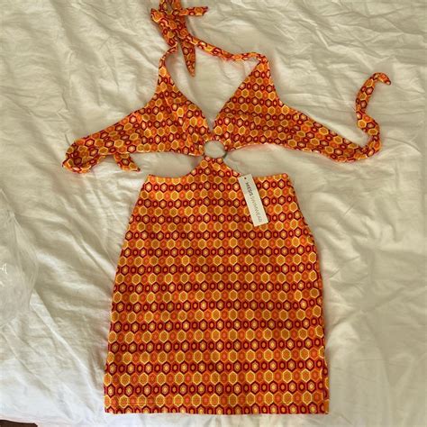 Miesis Swimwear Cut Out Dress Super Cute 70s Vibes Depop