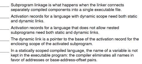 Solved Subprogram Linkage Is What Happens When The Linker