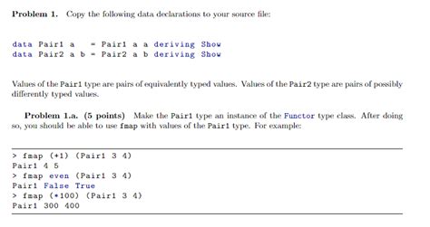 Solved Problem 1 Copy The Following Data Declarations To