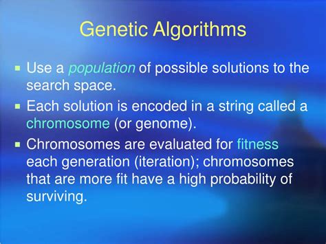 Ppt Optimization With Genetic Algorithms Powerpoint Presentation