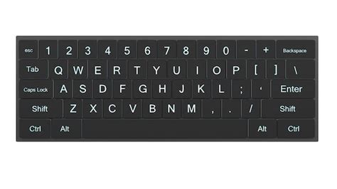 D Rendering Computer Keyboard On White Background