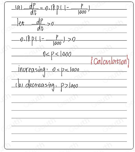 Solved A Population P Obeys The Logistic Model It Satisfies The Equation Dp Dt 0 18p 1 P