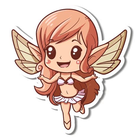 Premium Photo Sticker Design Of A Cute Pixie With Beautiful Wings