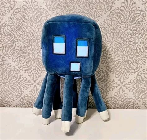 Very Rare Minecraft Glow Squid Mattel Plush Mojang Soft Toy Lights