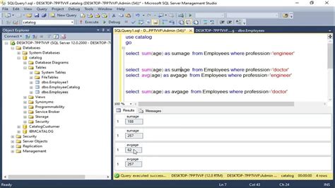 Sql Sum Avg Functions Youtube