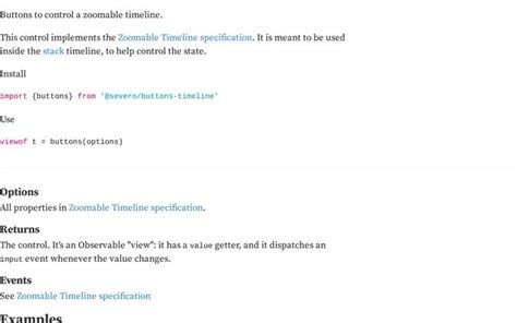 Buttons Timeline Sylvain Lesage Observable