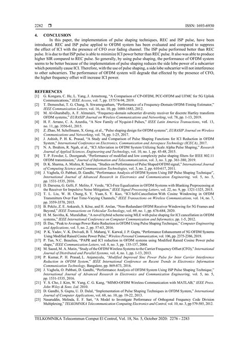 Pulse Shaping Methods For Inter Carrier Interference Reduction In Ofdm
