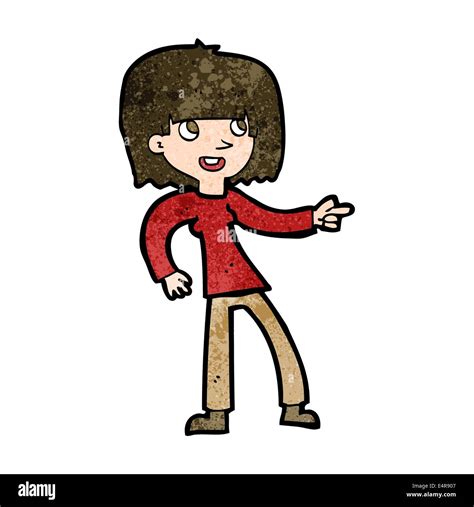 Cartoon Girl Pointing Stock Vector Image And Art Alamy