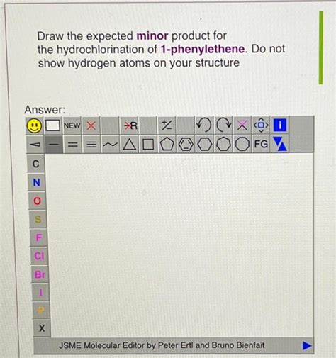 Solved Draw The Expected Minor Product For The