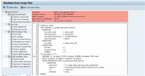 Hcm Process And Forms Short Dump Missing Author Sap Community