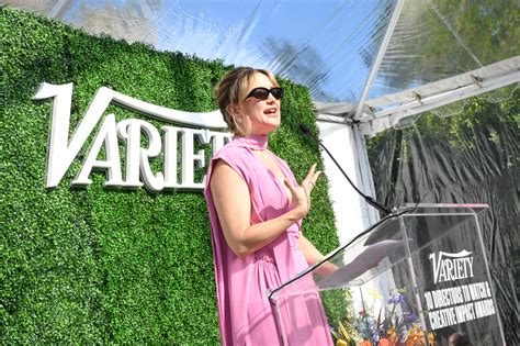Kate Hudson Pops In Pink Dress Pointy Pumps For PSIFF Variety Brunch Footwear News