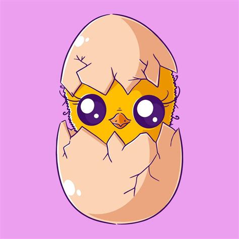 Cute Chicks Are Hatching Vector 36176370 Vector Art At Vecteezy