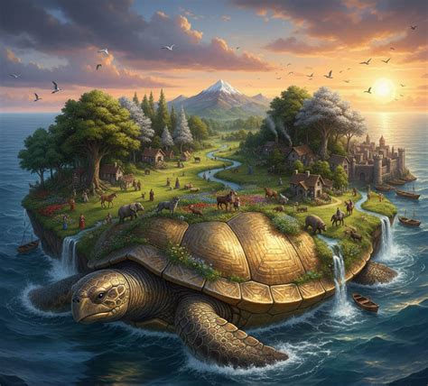 Island Of The Gold Shelled Turtle By Sydneypie On Deviantart