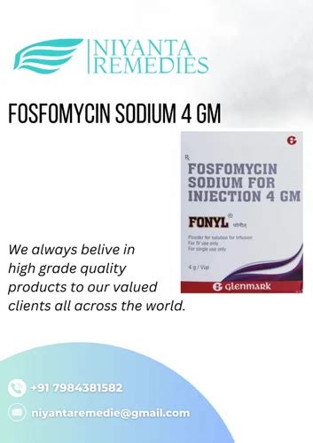 Fosfomycin Sodium Injection 4 Gm At ₹ 3937vial In Surat Id
