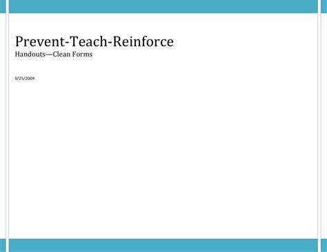 Prevent Teach Reinforce