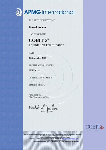 2015 09 Cobit 5 Foundations Certification Pdf 2015 09 Cobit 5 Foundations Certification Pdf