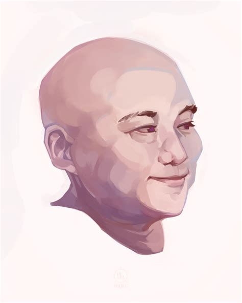 구아슈유화 느낌의 멋진 두상 초상화 D 크몽