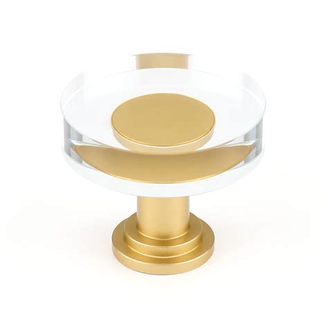 Lontan 25 Pack Crystal Dresser Knobs Gold Glass Knobs