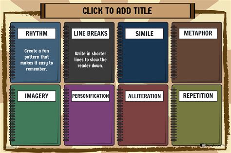 Notebook Themed Poetry Template Storyboard By Templates