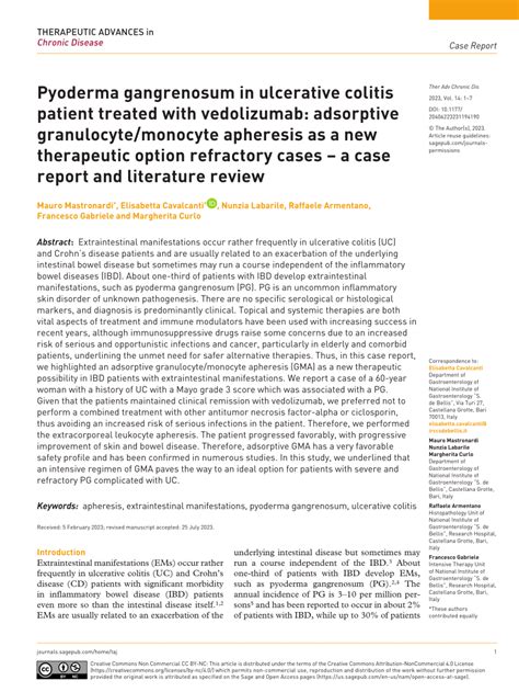 Pdf Pyoderma Gangrenosum In Ulcerative Colitis Patient Treated With
