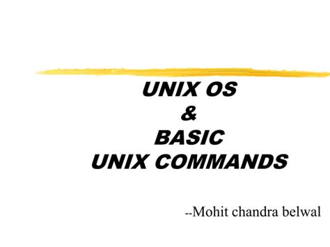 Unix Os And Commands Pptx