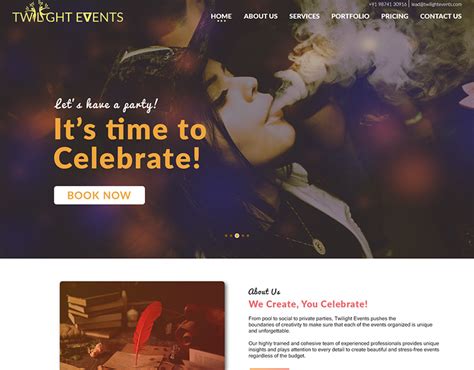 Event Management Web Design On Behance