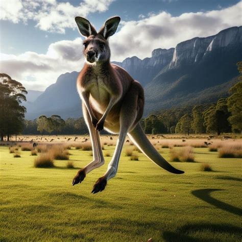 Premium Photo Jumping Cute Kangaroo