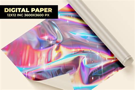 Holographic Foil Digital Paper 3869233