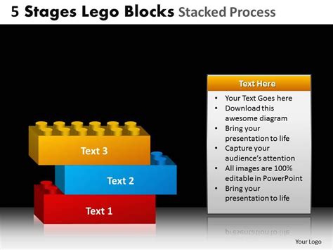 Stages Lego Blocks Stacked Process Powerpoint Slides And Ppt Templates DB PowerPoint