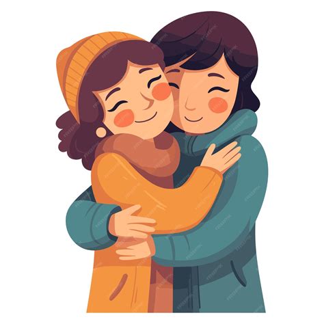 Two People Hugging