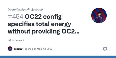 Oc Config Specifies Total Energy Without Providing Oc Mapping Issue Open Catalyst