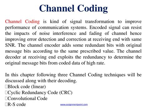 PPT Exploring Channel Coding Techniques For Improved Communication Systems PowerPoint