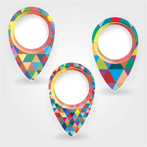 Set Of Bright Map Pointers Marker Icons Vector Vector Art At Vecteezy