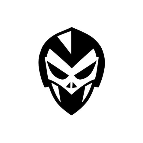 Simple Clean Minimal Bold Skull Head Logo Mascot Vector Illustration