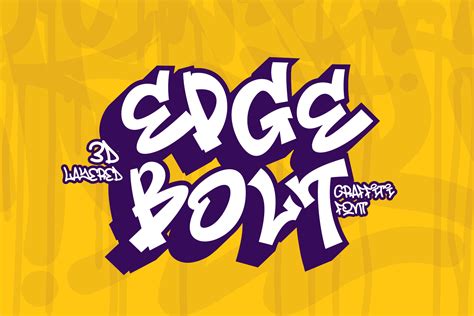 Edge Bolt A Thin 3d Layered Grafiti Alphabet Cikareotype