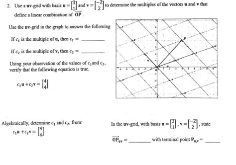 Solved 2 Use A Uv Grid With Basis U [31] And V [−22] To