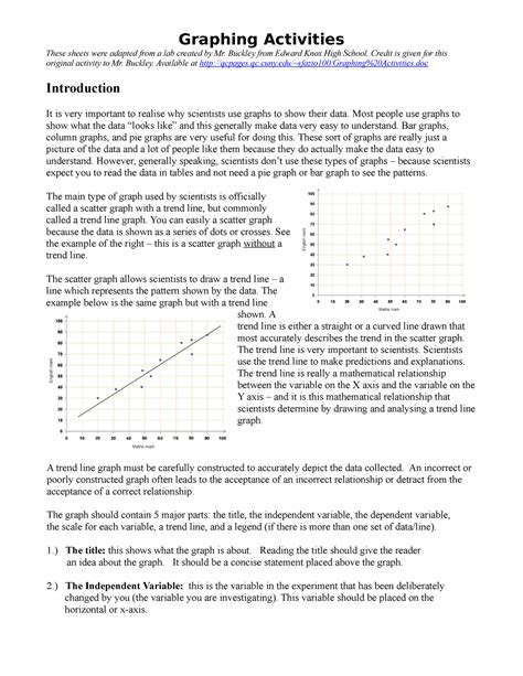 Graphing Practice Activities Studocu