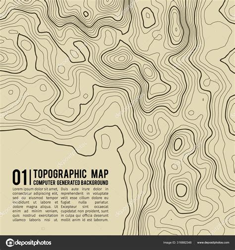 복사를 위한 공간이 있는 지형 지도 배경 선 지형학 지도등 고선 배경 지리적 격자 추상 벡터 일러스트 산길을 따라 지형을 여행 함 스톡 벡터