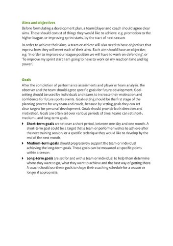 Btec Level 3 Sport 2016 New Specification Unit 7 Learning Aim D Teaching Resources