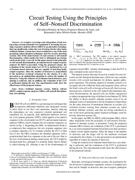 Pdf Testing System On A Chip Using Artificial Immune System