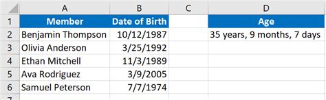 How To Use Age Calculator In Excel Easy And Fast