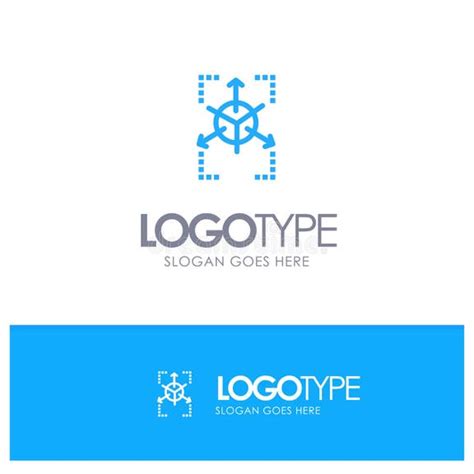 Prototype Grid Database Chart Blue Logo Line Style Stock Vector