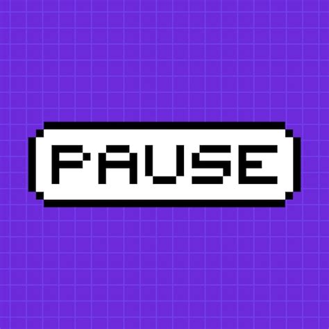Premium Vector Pixel Button With The Inscription Pause In 8bit Style Isolated On A Bright