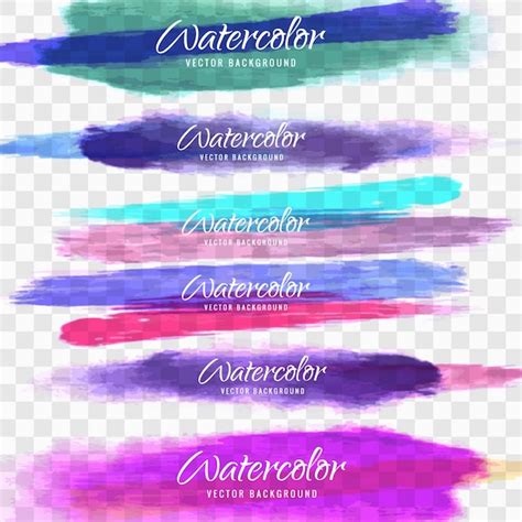 수채화 스트로크 무료 벡터